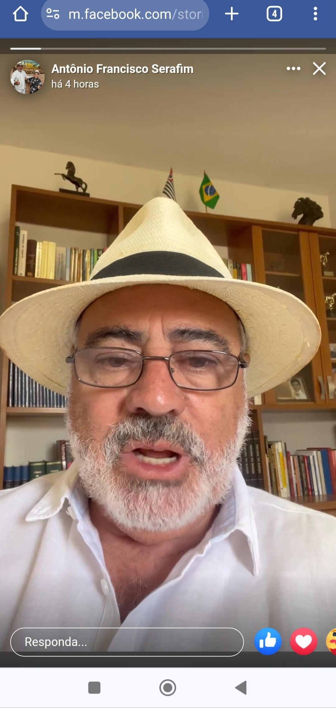 Marco César e Serafim aparecem juntos em foto