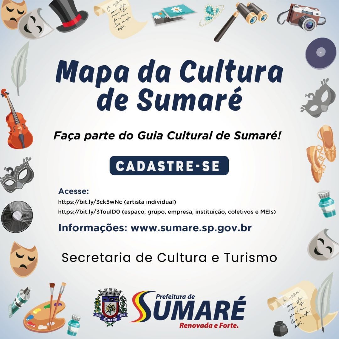 Atualização e cadastramento para o Mapa da Cultura de Sumaré